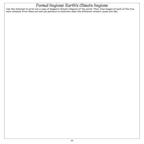Formal Regions Climate | DOC | Geography | Science