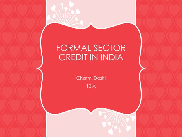 Class:10 Economics Money and credit | PPTX