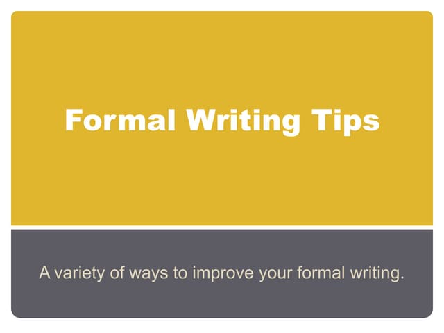 Formal and Informal Letter Writing | PPT
