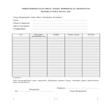 Form amprahan klinik | DOCX