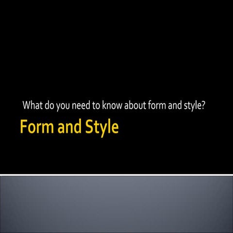 Form and style (9) | PPT