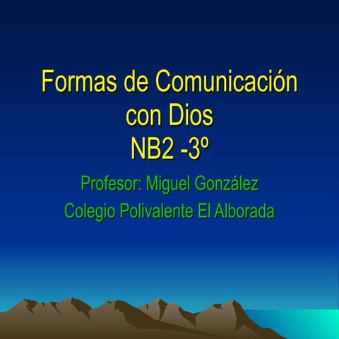 Formas De ComunicacióN Con Dios | PPT