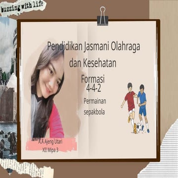 Formasi 4-4-2 dalam sepak bola, permainan bola besar | PPTX