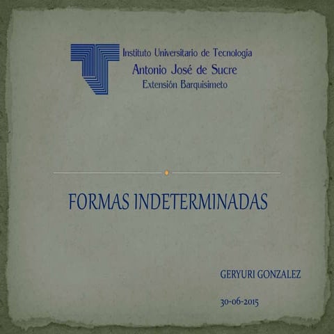 Formas indeterminadas. Rosanna Azzam | PDF
