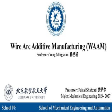 format.pptx Additve manufacturing of WAAM | PPTX