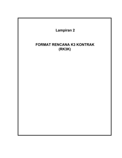 Contoh Kerangka Acuan Kerja (KAK) pengadaan barang jasa pemerintah | PDF