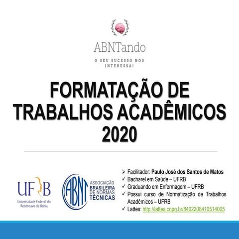 Slide= Normas da ABNT | PPT