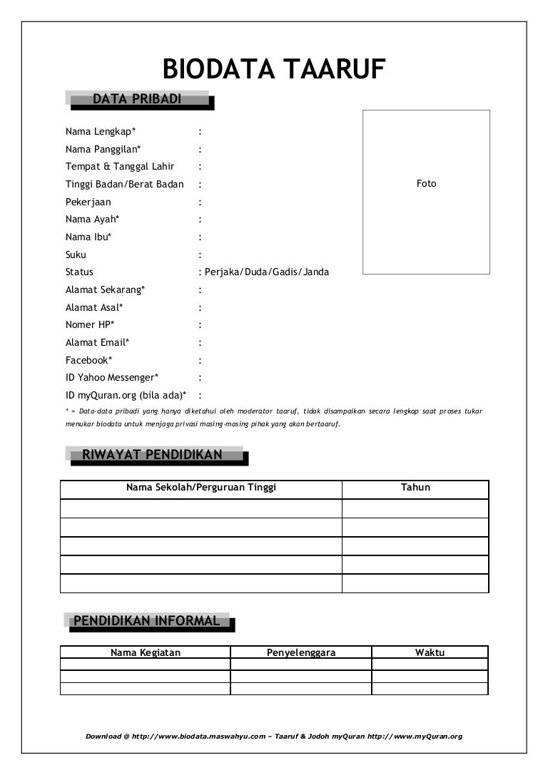 Contoh Biodata Diri Contoh Form Biodata Diri Lengkap 2019 Secercah contoh-biodata-diri-contoh-form-biodata-diri-lengkap-2019-secercah