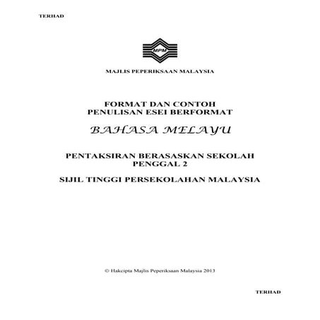 Format & contoh esei pbs bm | PDF