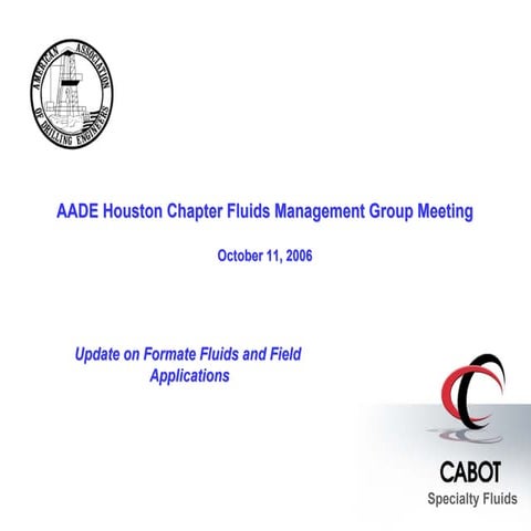 Formate fluids | PDF