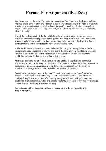 Argumentative Essay Format Sample.pdf