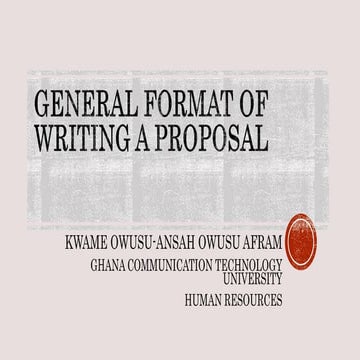 Format for writing a proposal | PPTX