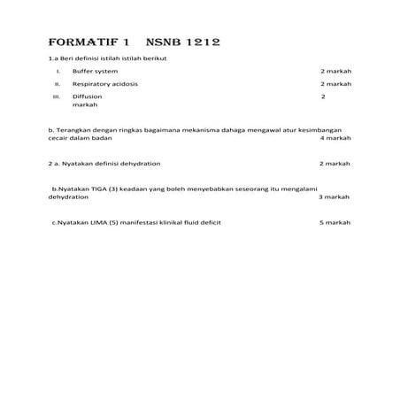 Formatif 1 Nsnb 1212 Koleksi Soalan | DOC