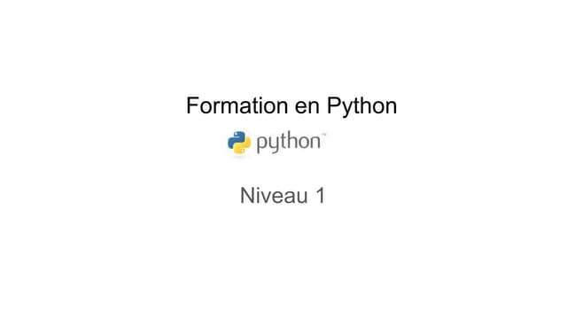 Formation En Pythonniveau12023pptx