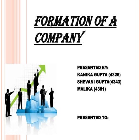 Formation of a company | PPTX