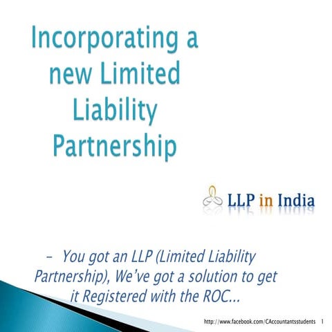 Formation of an llp | PPT
