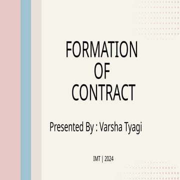 Formation of Contract in Legal Aspects of Business | PPTX