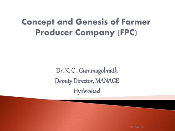 Farmer producer organization (fpo) | PPTX | Agriculture | Industries
