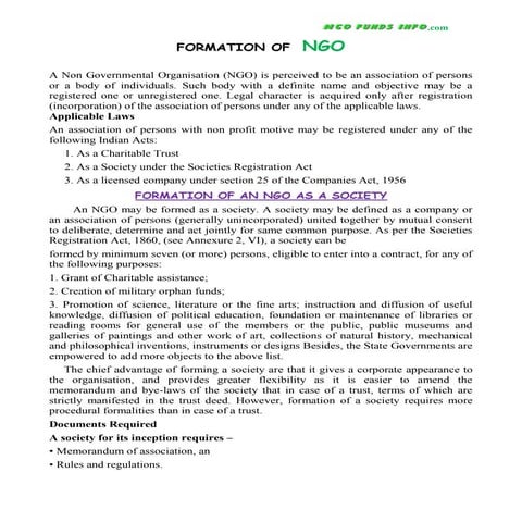 Formation of ngo pdf | PDF