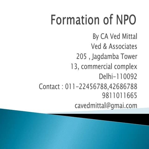 Formation of NPO | PPT