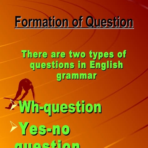 Formation of question | PPT