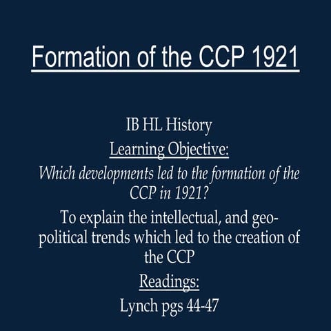 Formation of the ccp | PPTX