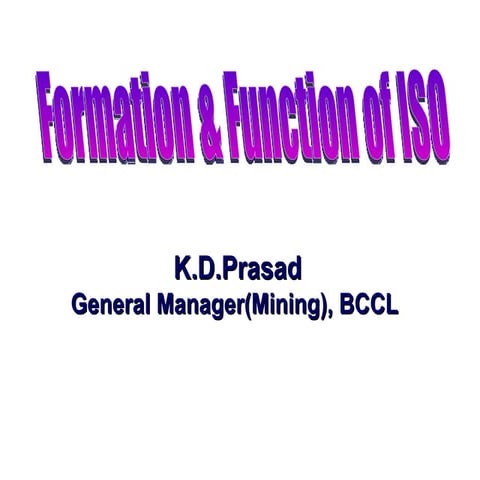 Formation & Role of Internal Safety Organisation(ISO) | PPT