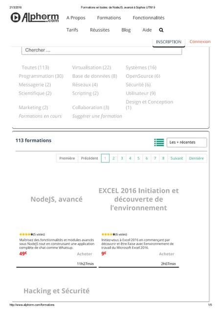 Alphorm-formations presentations