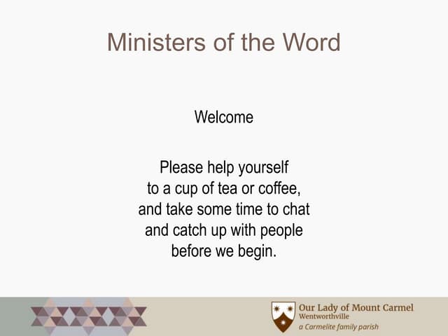 Ministry of the WORD: Lectorate | PPTX