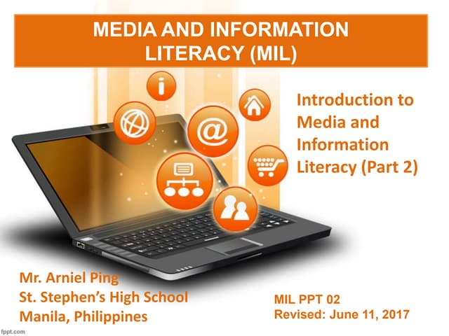 Media and Information Literacy (MIL) - 11. People Media | PPTX