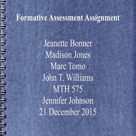 Formative assessments team slides | PPT