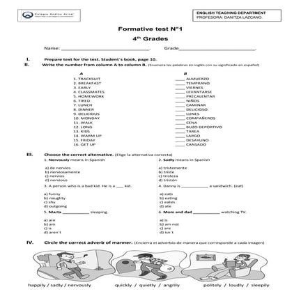Formative Test N°1 2017 | PDF