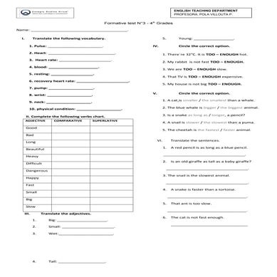 Formative test n°5 | PDF