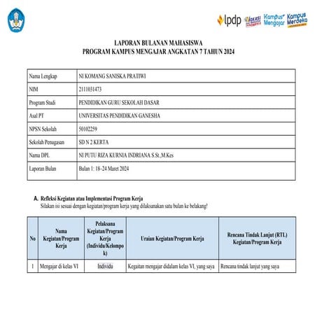 [Format] Laporan Bulanan Mahasiswa KM 7[1].docx