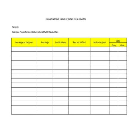 FORMAT LAPORAN HARIAN KEGIATAN KULIAH PRAKTEK.docx