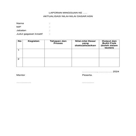 Format Laporan Mingguan Aktualisasi.docx