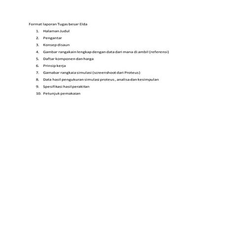 Format laporan tugas besar elda | PDF