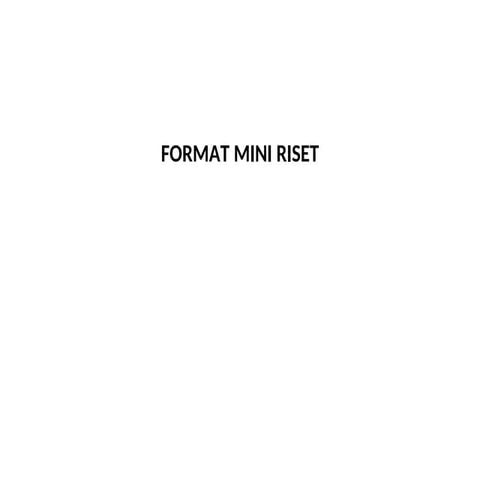 Format mini riset semoga bermanfaat semoga bermanfaat | PPT