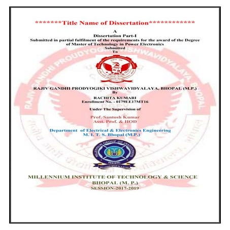 Format mtech synopsis | PDF