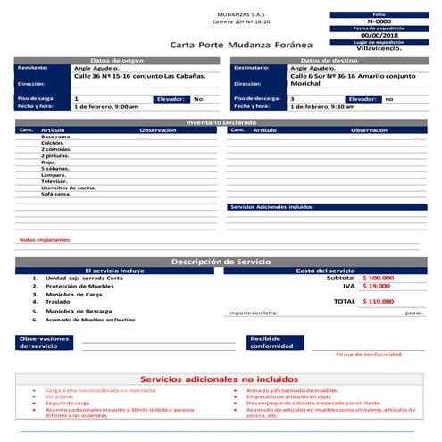 Plantilla De Lista De Verificación Para Mudanza