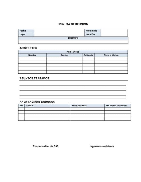 La Minuta Ejemplos Formatos 2023