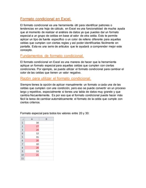 Formato condicional | PDF