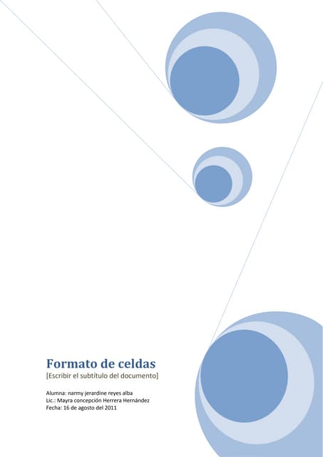 Formato de Celdas Excel 2013 | DOCX | Technology & Computing