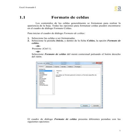 Formato de celdas - Planillas Electrónicas | PDF