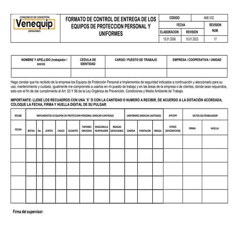 FORMATO DE ENTREGA DE LOS EPP Y UNIFORME.pdf