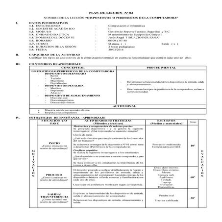Formato de plan de leccion | DOCX