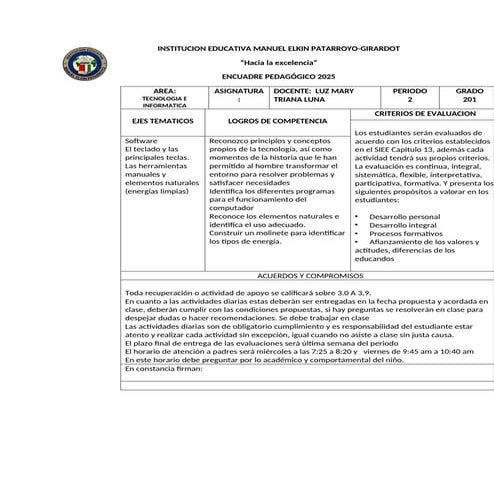 Formato Encuadre Pedagógico 2025 GRADO 201.docx