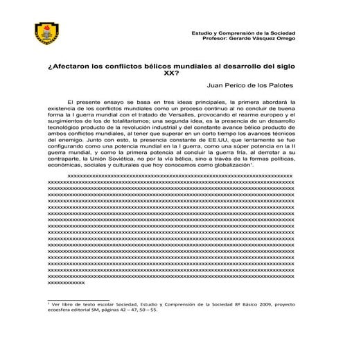 Formato Ensayo Estudio Y Compresion De La Sociedad Arial | DOC
