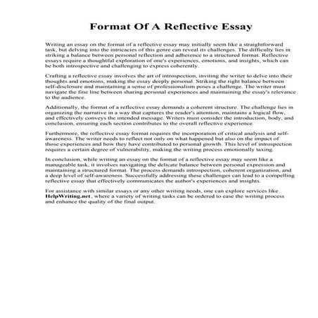 Format Of A Reflective Essay.pdf