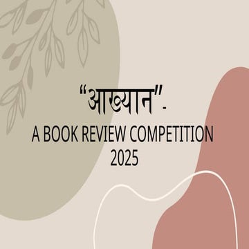 Format of Book Review akhyan .......ppt by | PPT